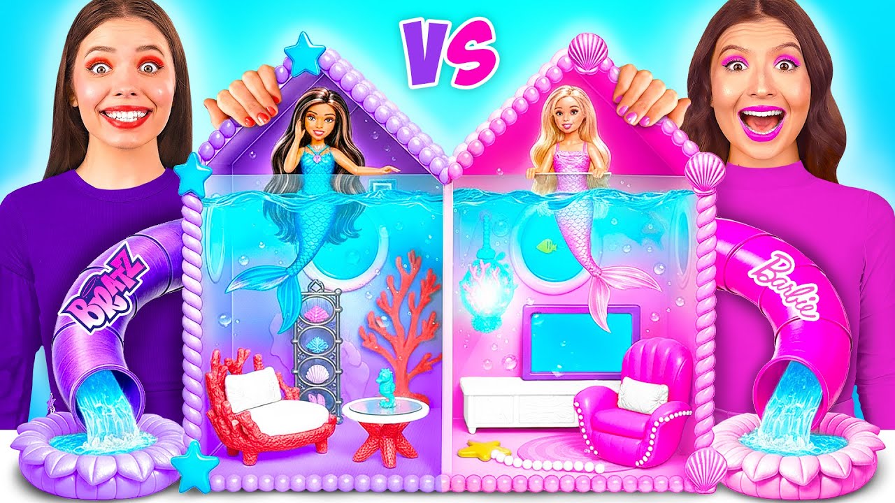 Rumah Satu Warna Tantangan Barbie Vs Bratz Putri Duyung Tantangan