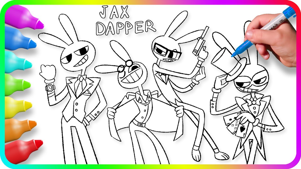 The Amazing Digital Circus Jax Coloring Page