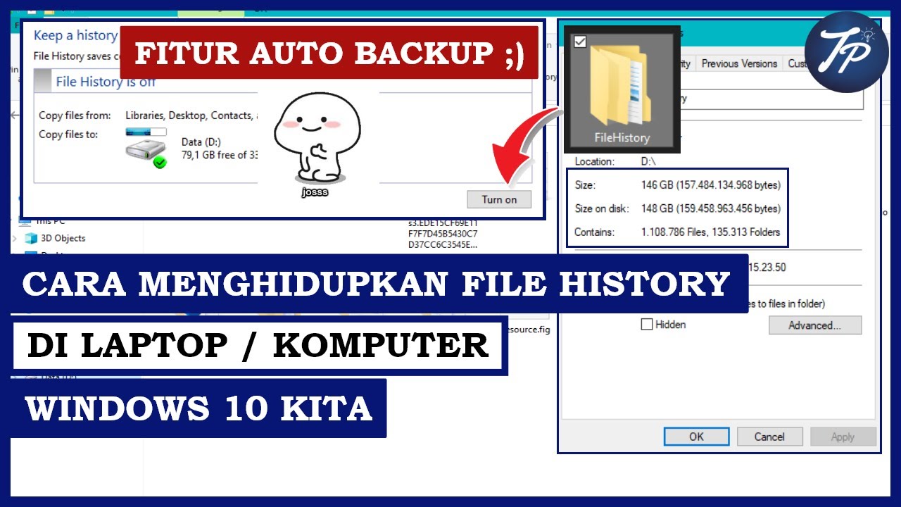 Cara Menghidupkan File History Di Windows 10 Auto Backup Data Youtube