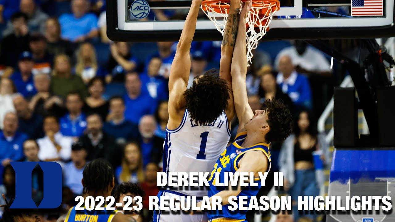 Dereck Lively Ii 2022 23 Regular Season Highlights Duke Center Youtube