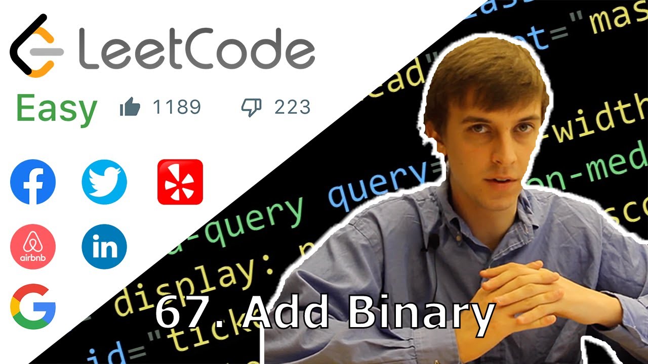 Leetcode 67 Add Binary Solution Explained Java Youtube