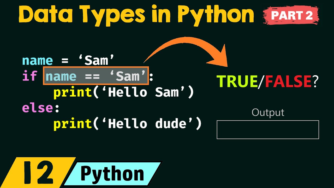 Basic Data Types In Python Part 2 Youtube