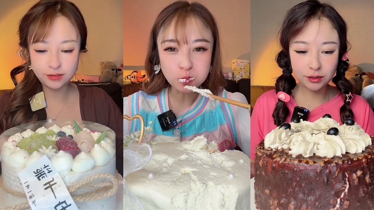 Asmr Mukbang Mukbang Sound Whole Creamy Cake Youtube
