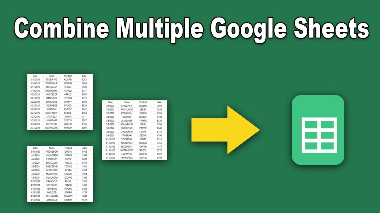 How To Combine Multiple Google Sheets Into A Single Sheet Youtube