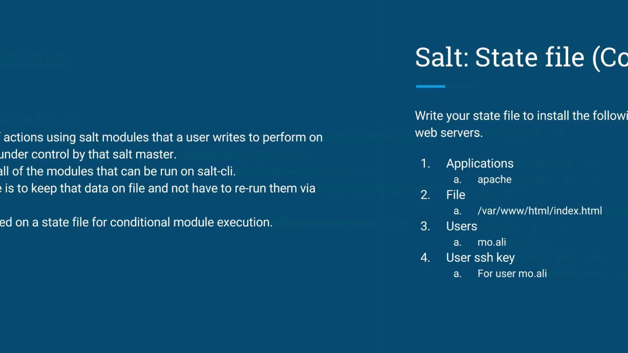 Learning Saltstack Salt State Youtube