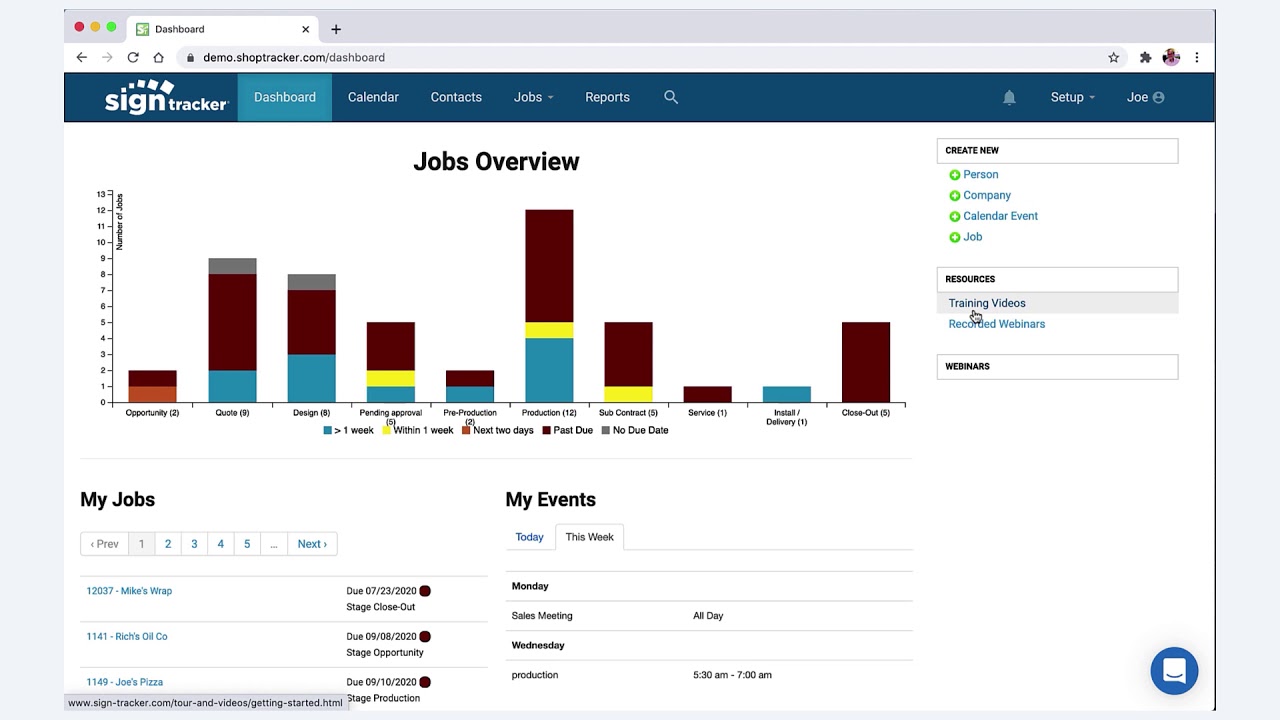 Signtracker Dashboard Overview Youtube