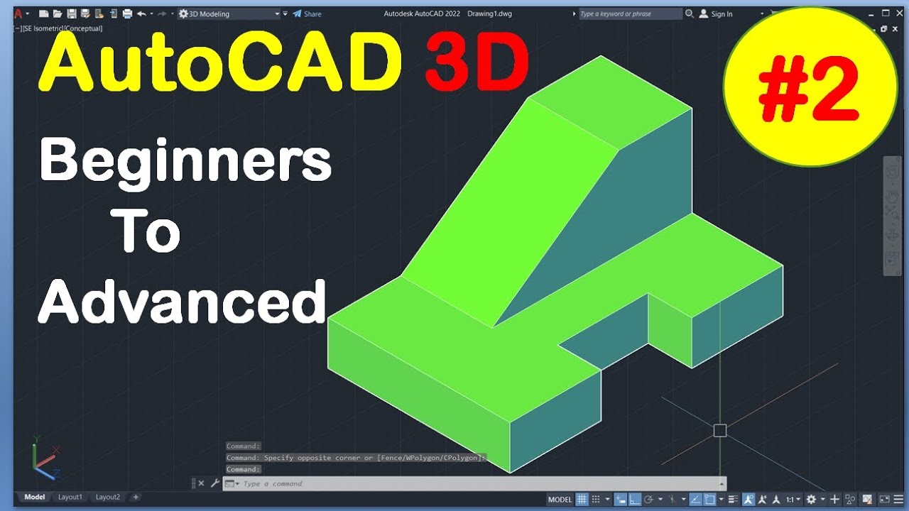 Autocad 3d Tutorials For Beginners Youtube