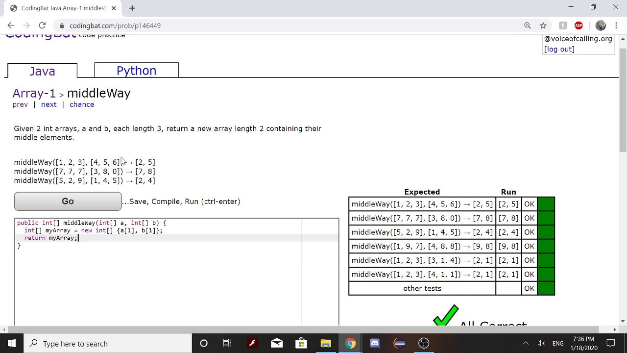Array 1 Middleway Java Tutorial Codingbat Youtube