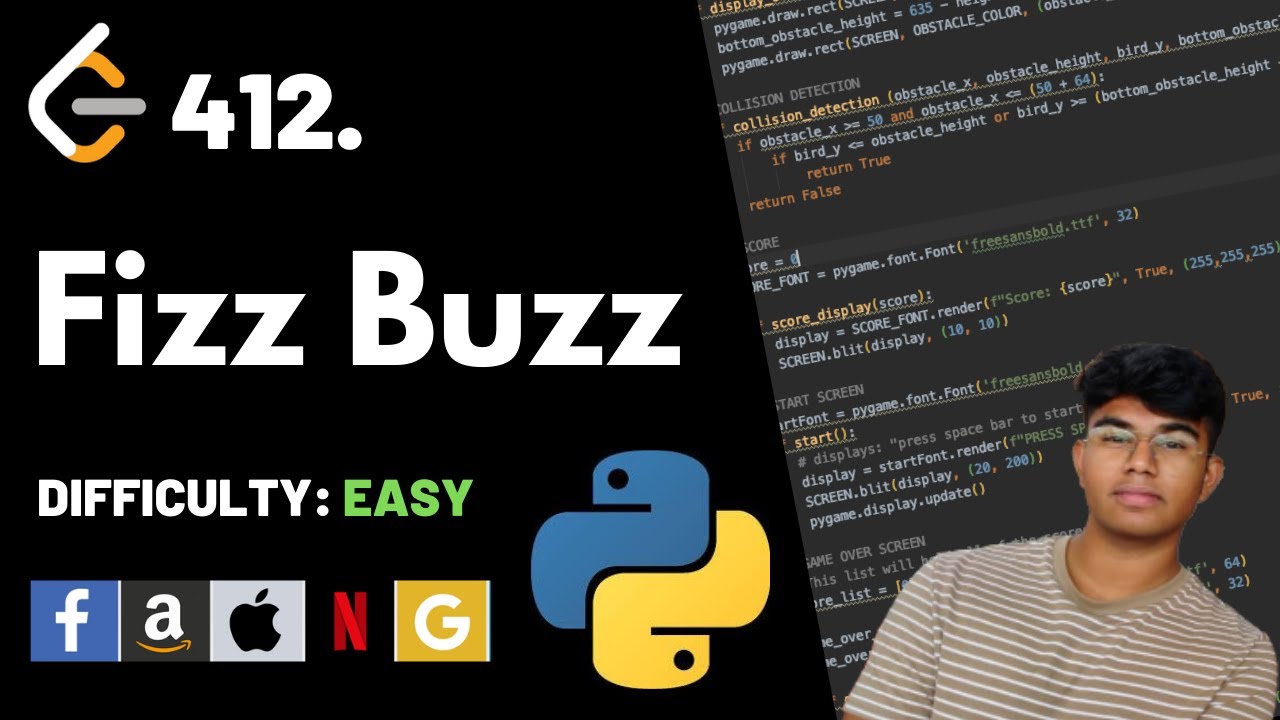 Fizz Buzz Leet Code 412 Theory Explained Python Code Youtube
