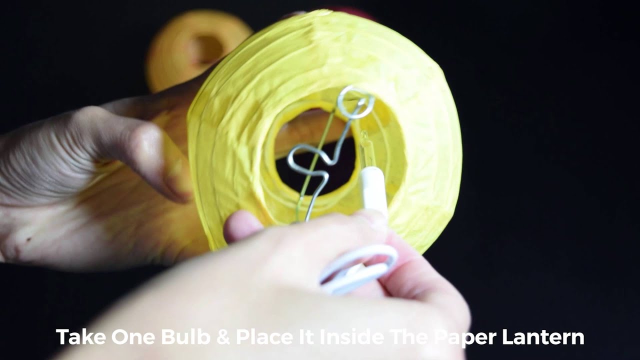 How To Assemble Paper Lantern String Lights Youtube