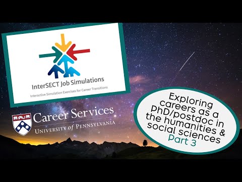 Exploring Careers For Phds Postdocs Using Intersect Youtube