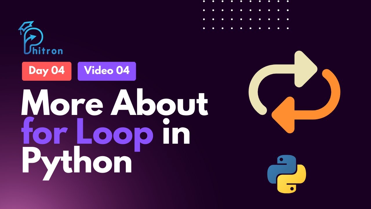 4 4 More About For Loop In Python Youtube