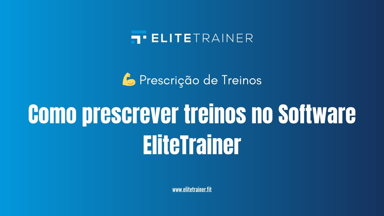 Como Prescrever Treinos No Software Elitetrainer Youtube