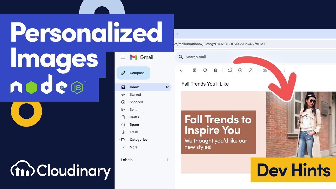 Personalized Email Images With Cloudinary Node Js Sdk Dev Hints Youtube