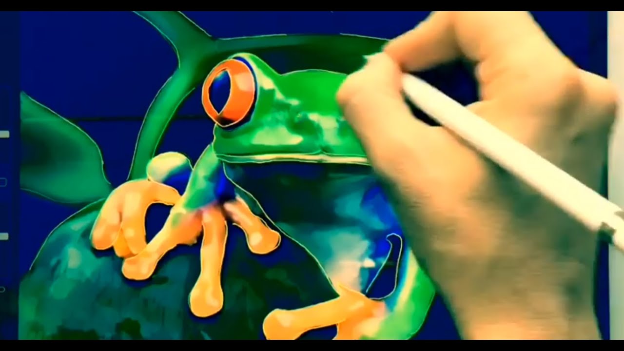 Drawing A Realistic Frog Ipad Pro Procreate Time Lapse Frosch Zeichnen