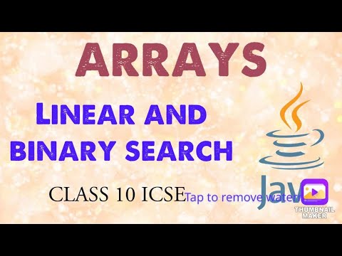 Linear Binary Search In Array Part 3 Icse Class 10 Youtube