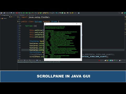 Java Gui Tutorial 65 Create A Scrollpane Using Jscrollpane Class In