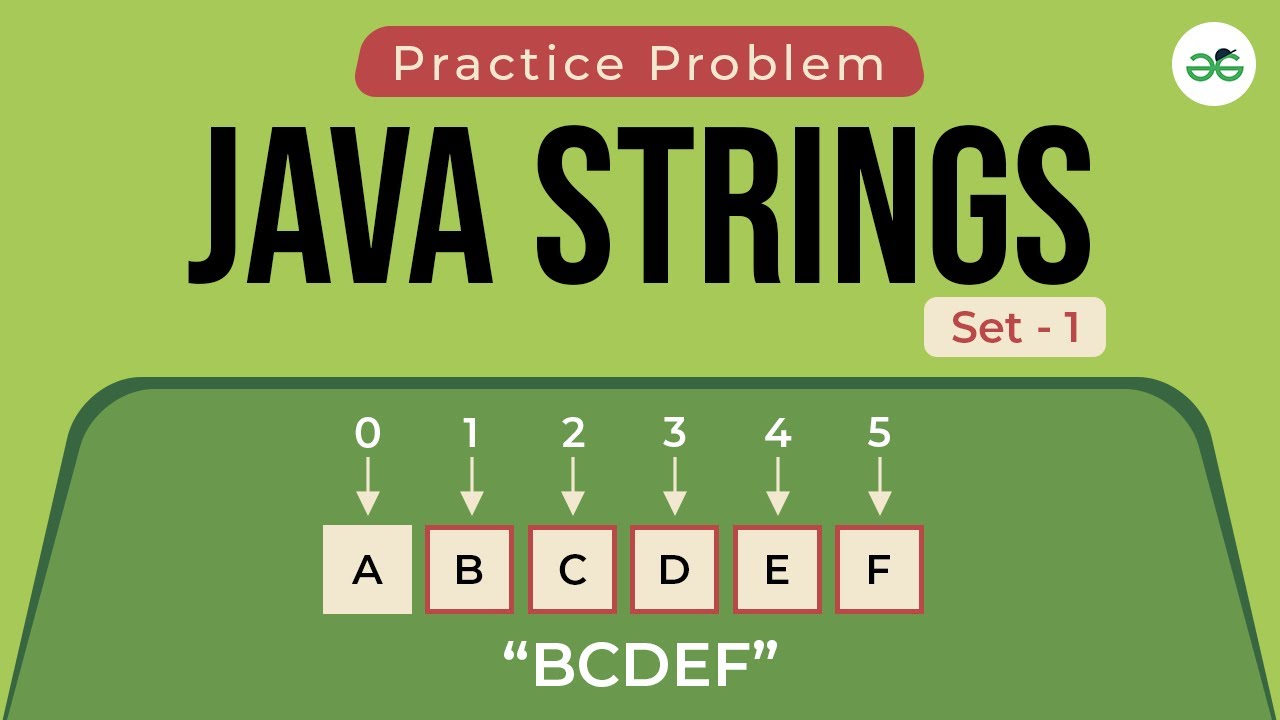 Java Strings Set 1 School Practice Problem Geeksforgeeks School