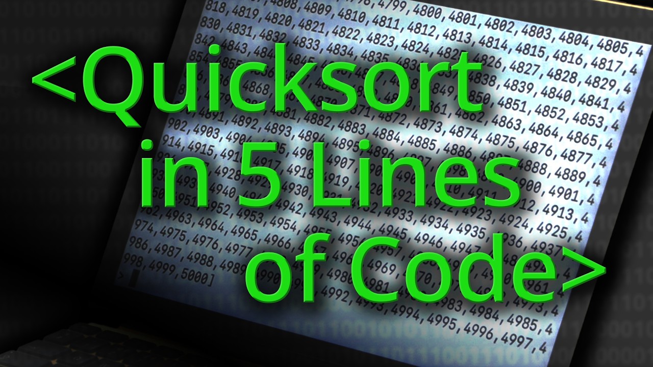 Quicksort Algorithm In Five Lines Of Code Computerphile Youtube