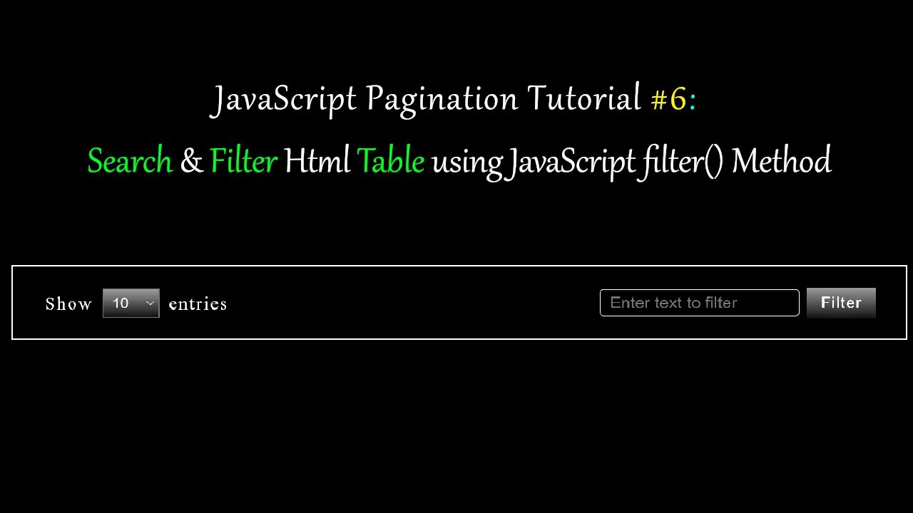 Filter Javascript Table At Jaclyn Glenn Blog