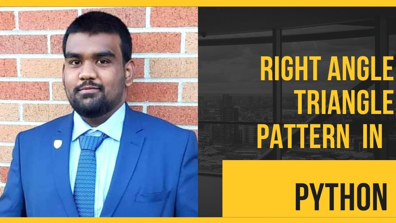 Right Angle Triangle Pattern In Python Youtube