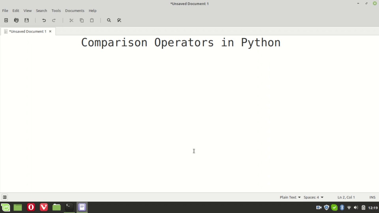 Comparison Operators In Python Youtube
