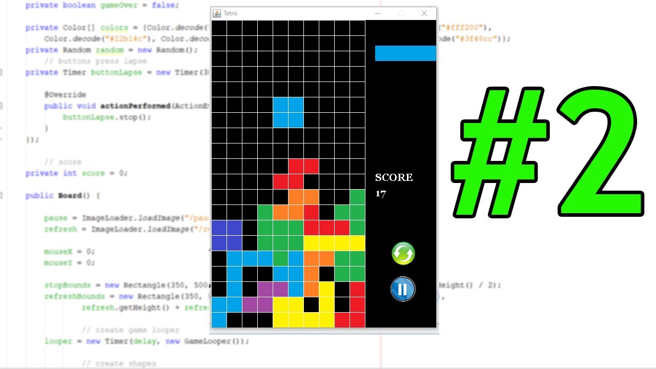 Tetris Game On Java Tutorial Part 2 Youtube