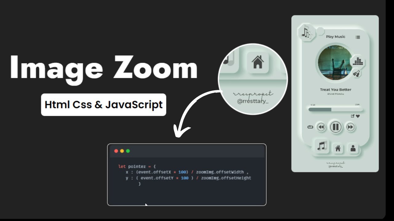 How To Make Image Zoom Using Javascript Youtube