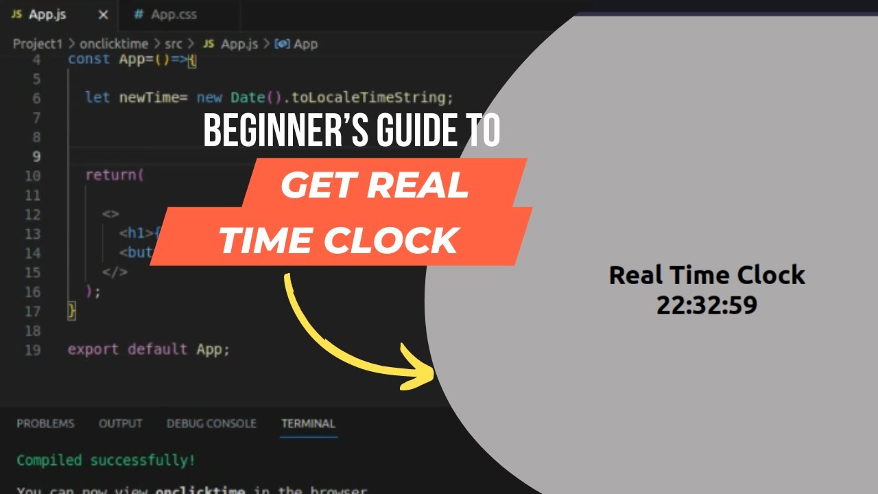 React Js Tutorial Build On Real Time Clock Youtube