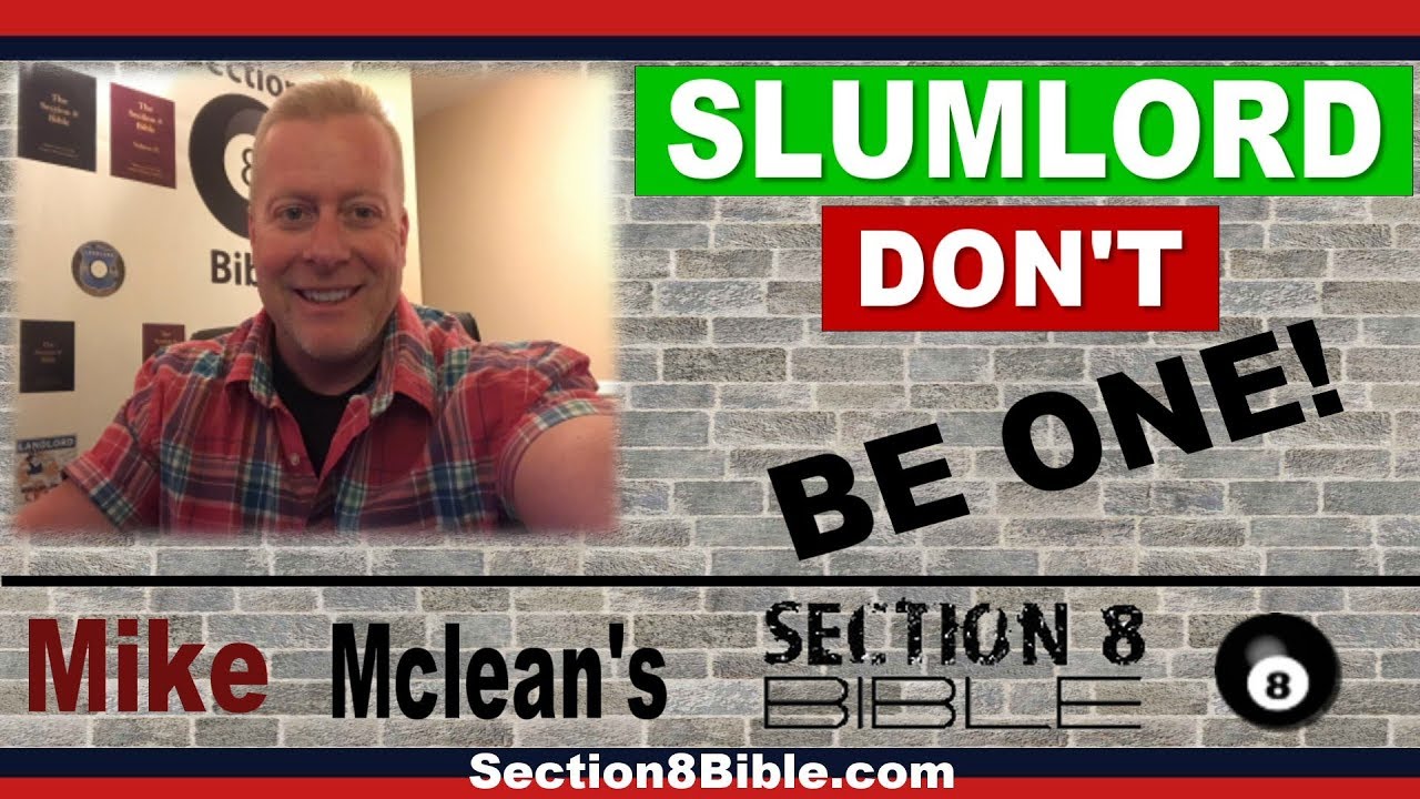 Section 8 Landlord Tips Slumlords Youtube