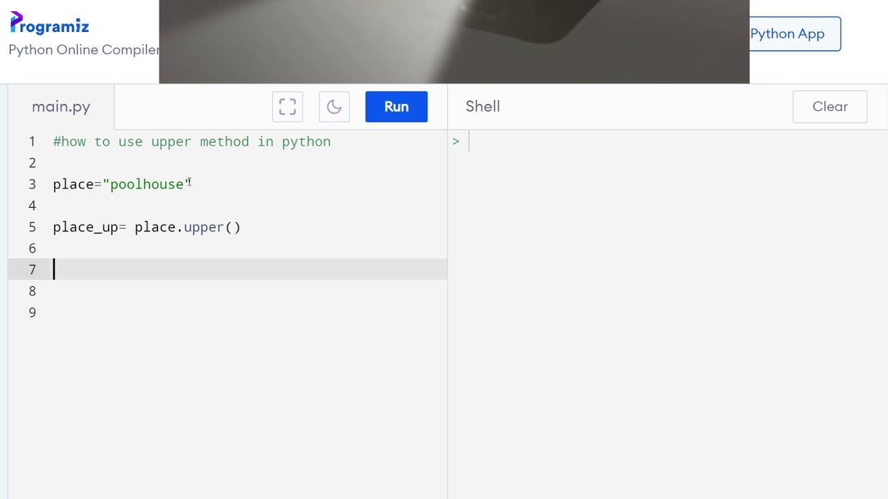 How To Use Upper Method In Python Youtube