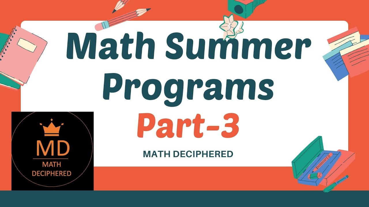 Summer Program Part 3 Math Summer Programs For Undergraduate Masters