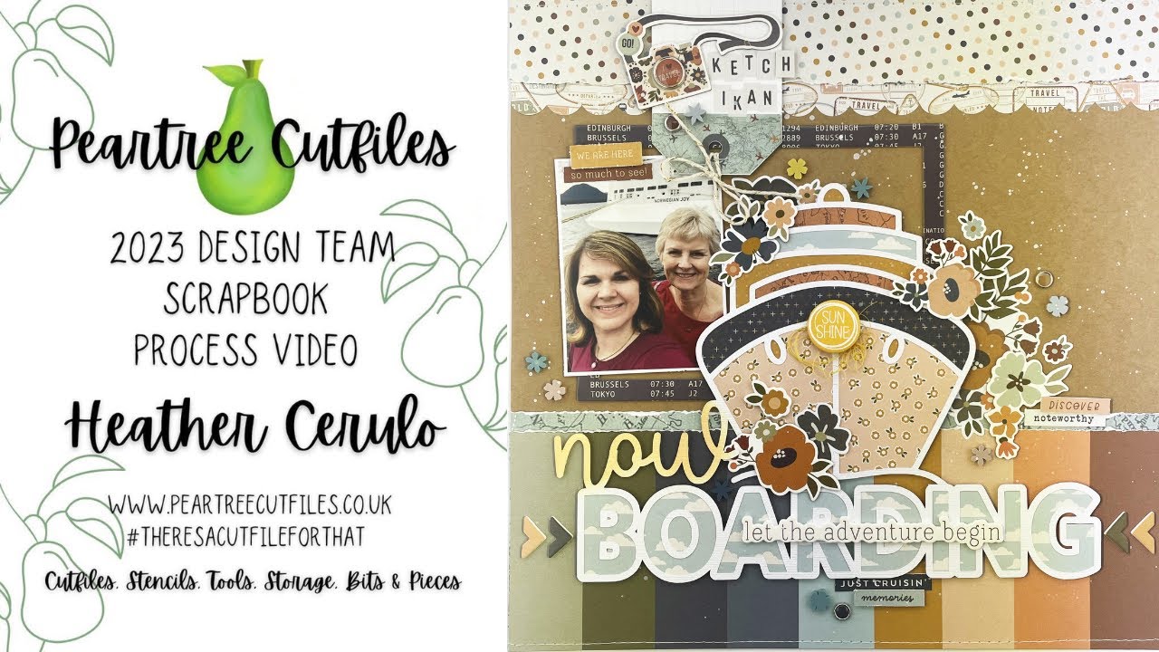 Peartree Cutfiles Scrapbook Process Video 22 Youtube