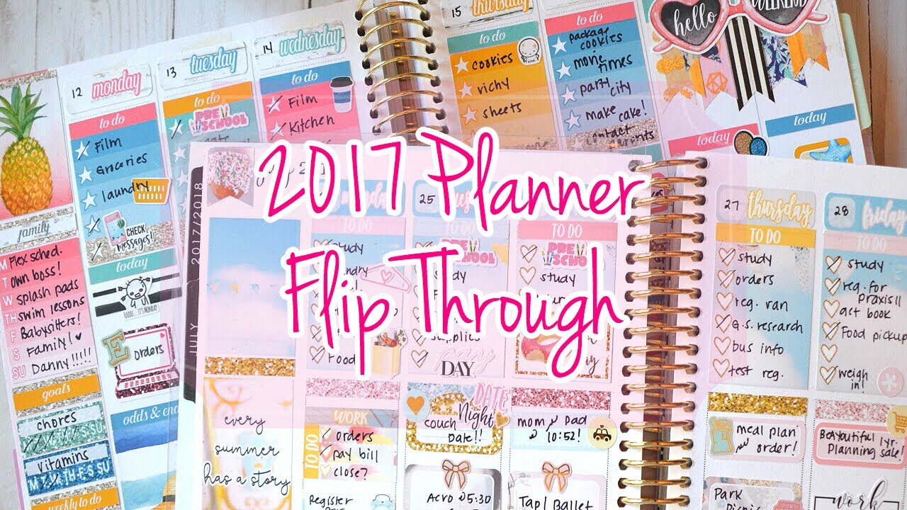2017 Planner Flip Through Youtube