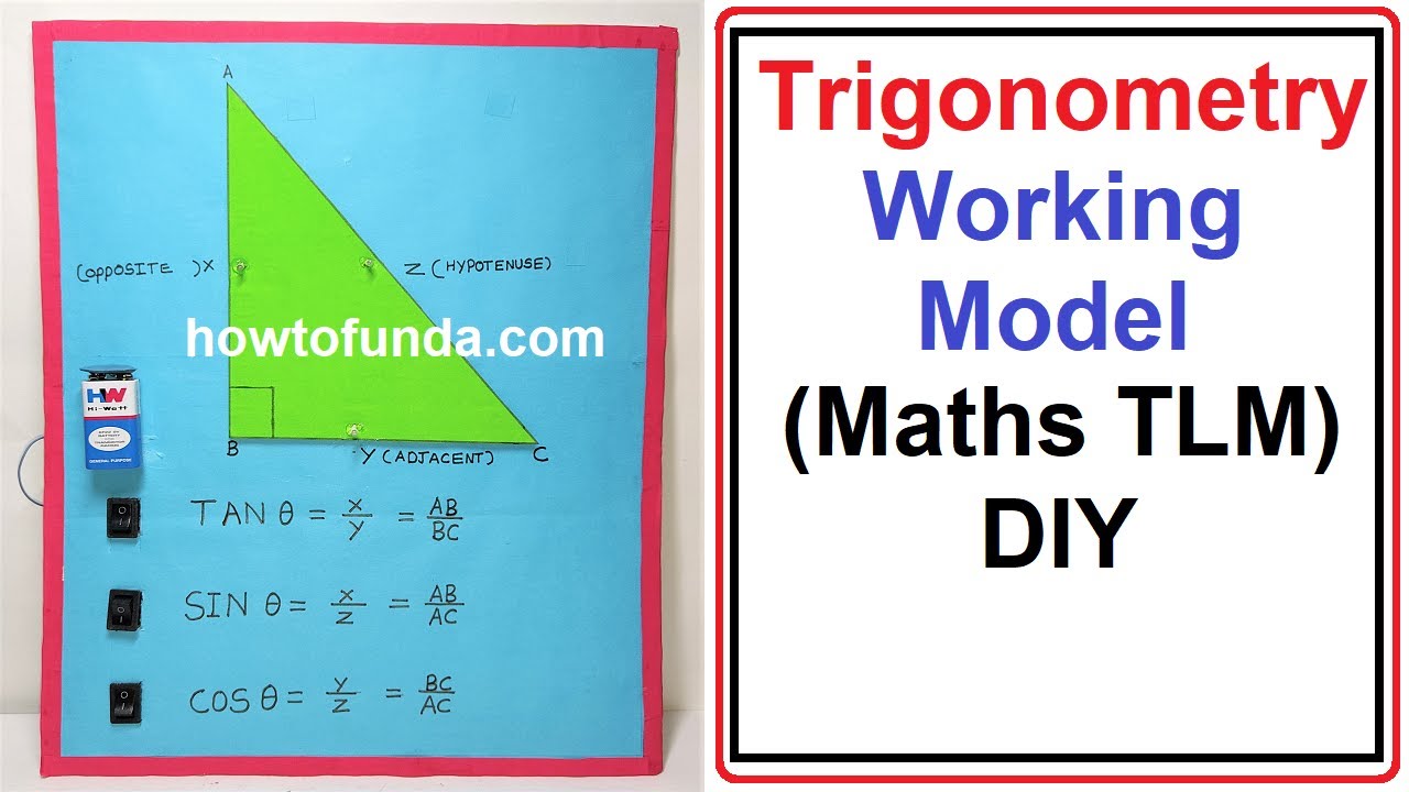 Trigonometry Working Model Project Diy Maths Tlm Project Inspire
