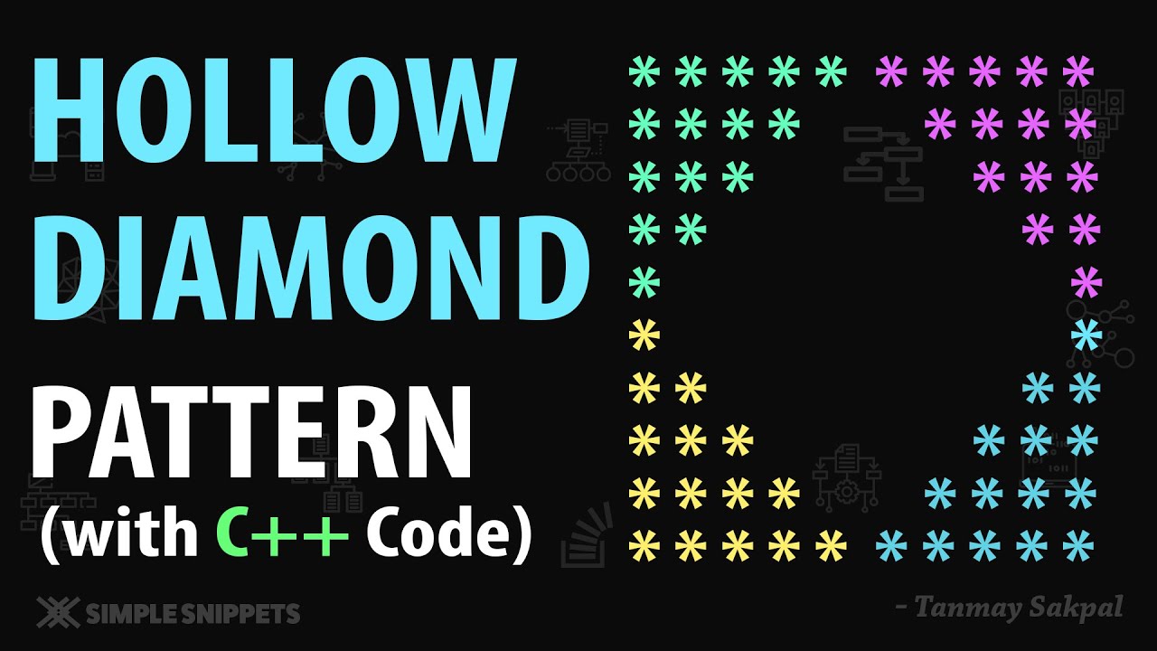 How To Draw Diamond Pattern In C
