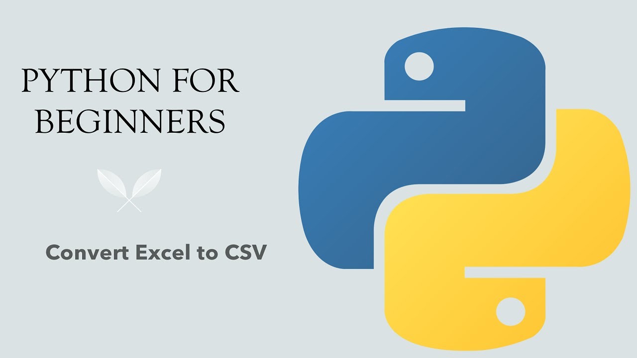 35 Python For Beginners Convert Excel To Csv Using Python Youtube