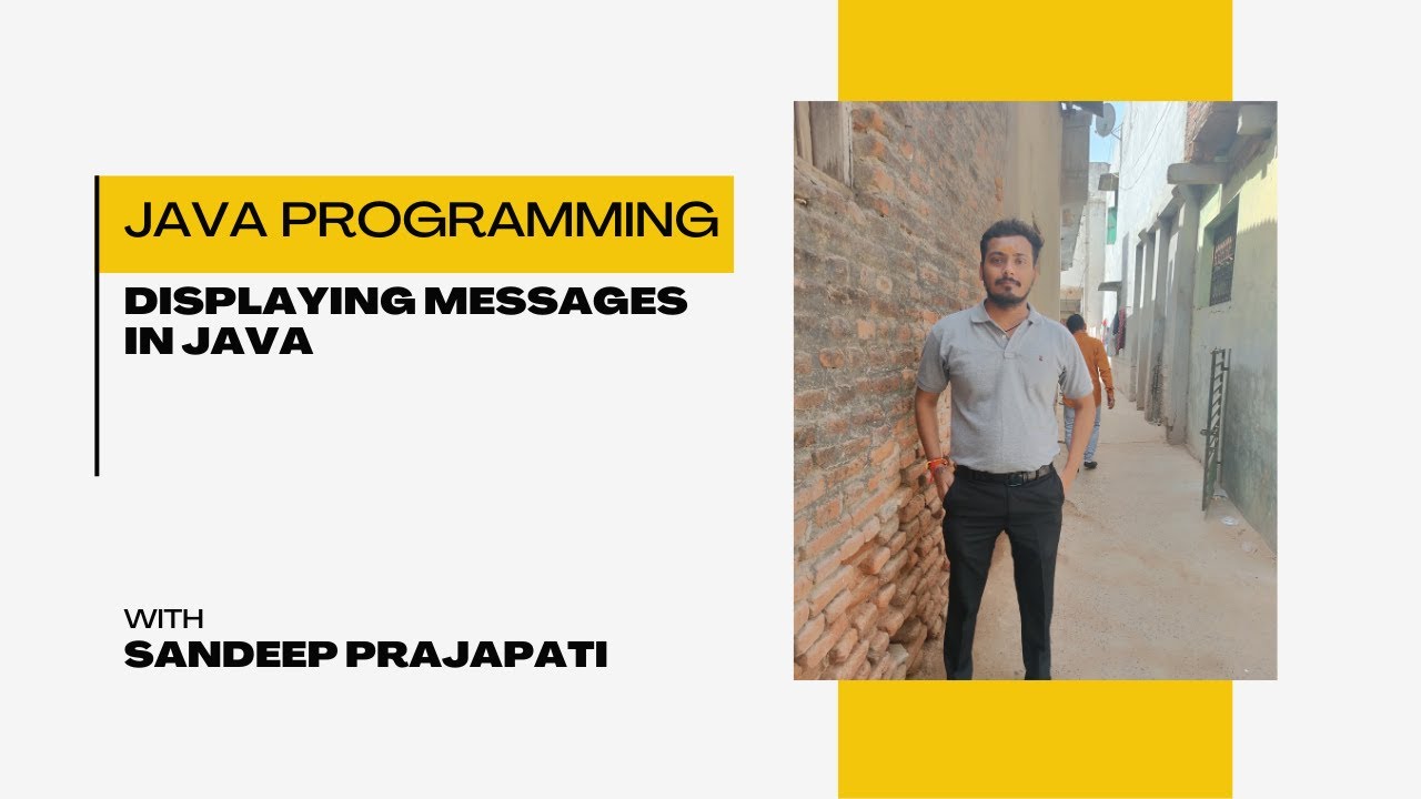 Displaying Messages In Java Youtube