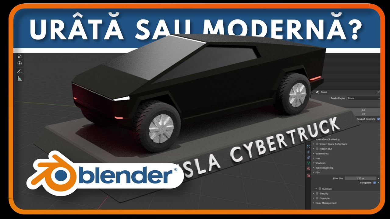 Tutorial Blender 2 8 Tesla Cybertruck Partea 1 Youtube