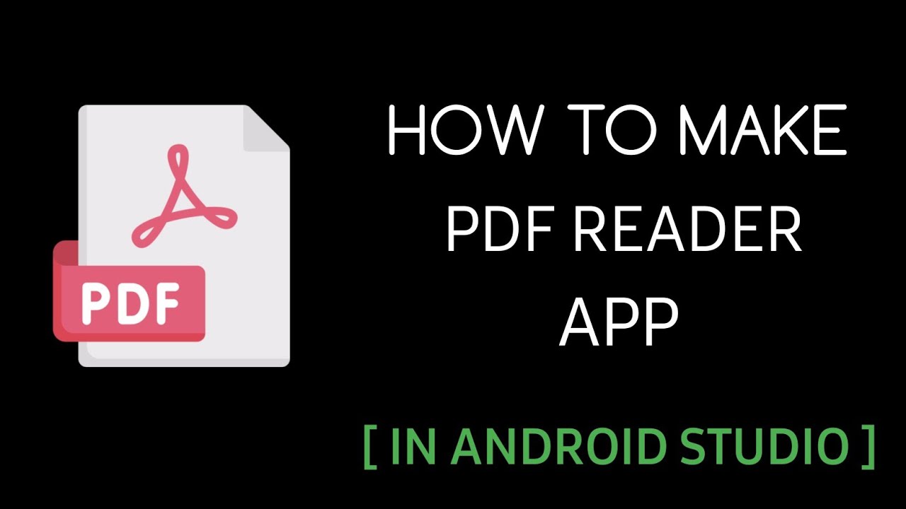 How To Make Pdf Reader App In Android Studio Youtube