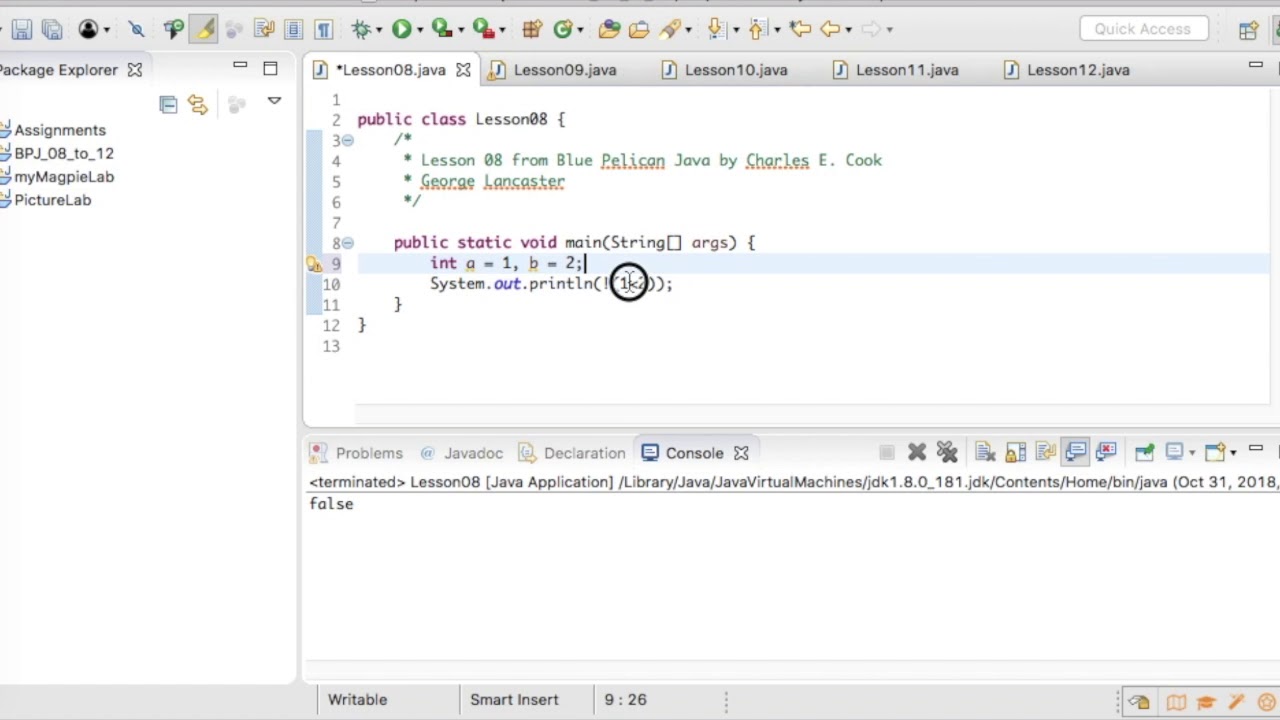 Java Lesson 08 Booleans Youtube