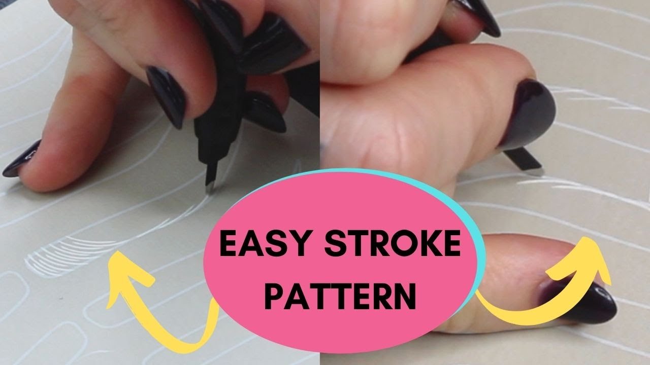 Easy Microblading Stroke Pattern The Pinecone Explained Youtube