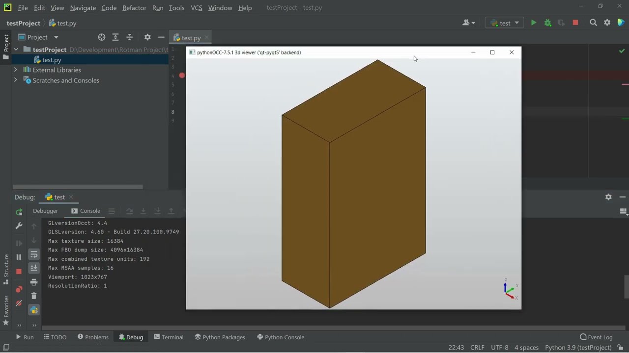 Pythonocc Configuration In Pycharm Ide Youtube