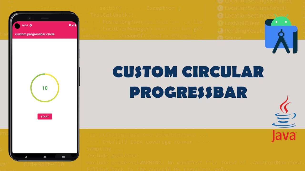 Custom Circular Progressbar Android Studio Java Youtube