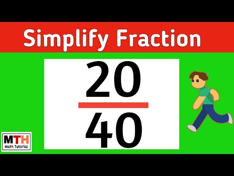How To Simplify The Fraction 20 40 20 40 Simplified Youtube