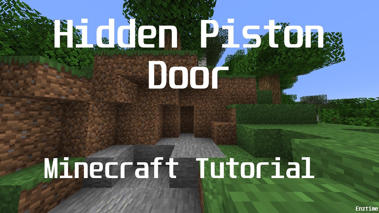 Minecraft Tutorial Hidden Piston Door Youtube