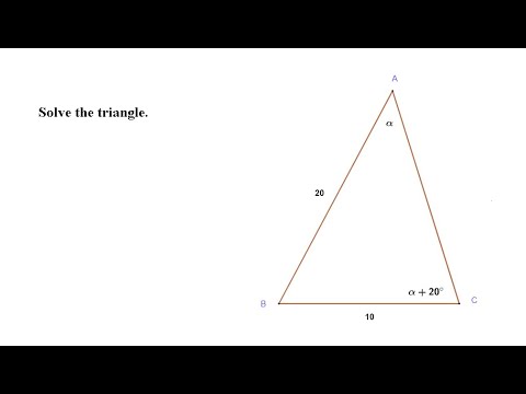 Solve A Triangle Problem Only Two Sides Given Youtube