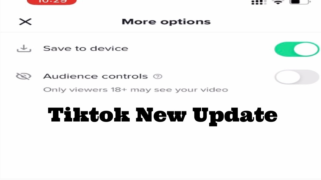 Tiktok New Update Audience Controls Youtube