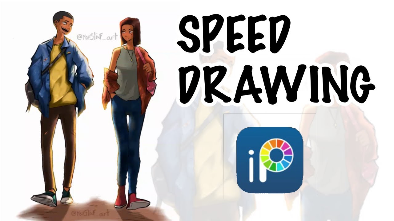 Speed Draw De Deux Personnages Sur Ibispaint X Youtube