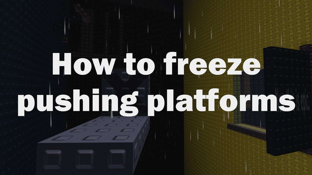 Jtoh Tips How To Freeze Pushing Platforms Youtube